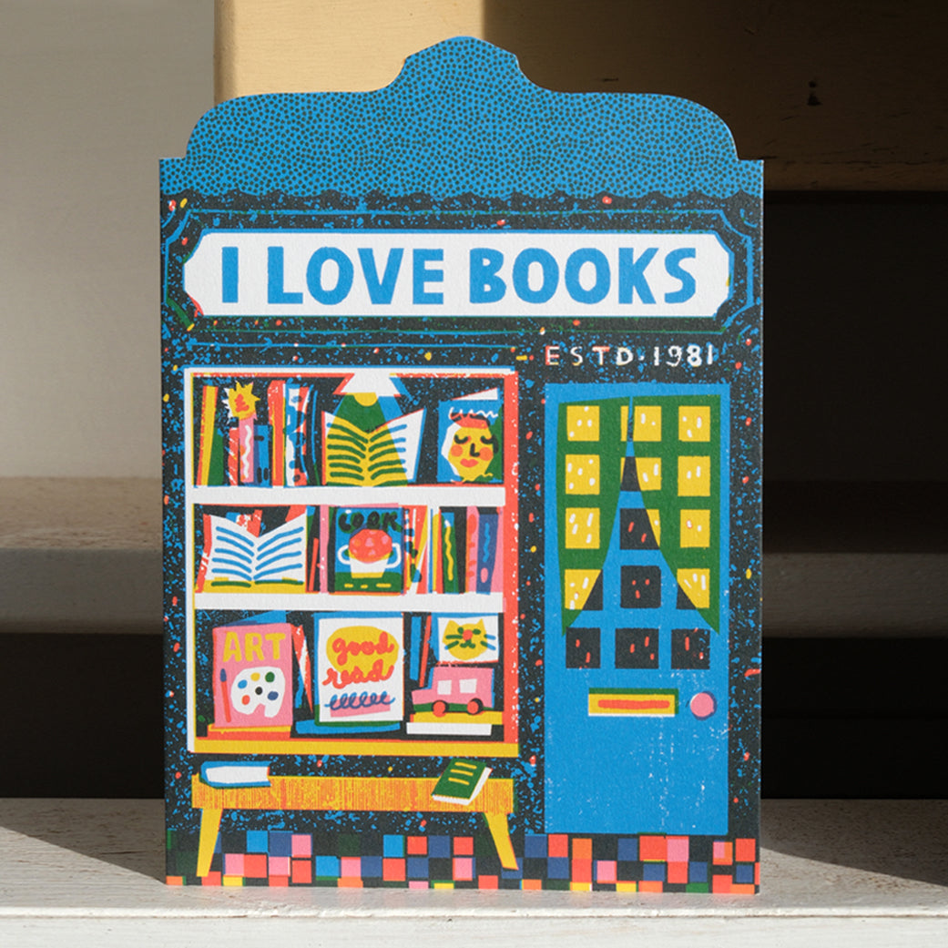 Book Shop Greeting Card – Atelier Beside the Sea
